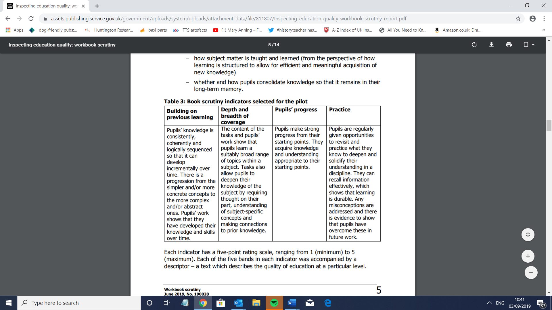 What new OFSTED framework on work scrutiny means for history subject ...